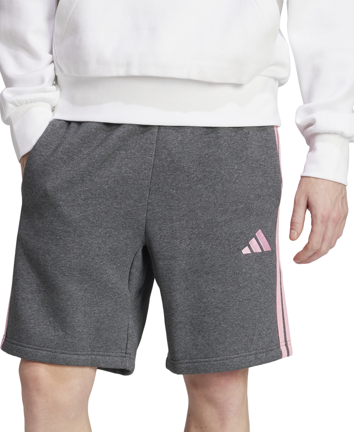 Click here for adidas Mens Essential Three Stripes Fleece Shorts... prices
