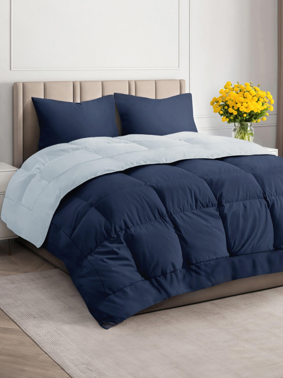 Click here for Premium Down Alternative Comforter - King - Navy b... prices