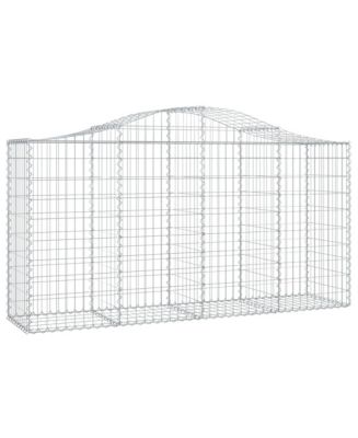 Arched Gabion Basket 78.7"x19.7"x39.4"/47.2" Galvanized Iron - Macy's