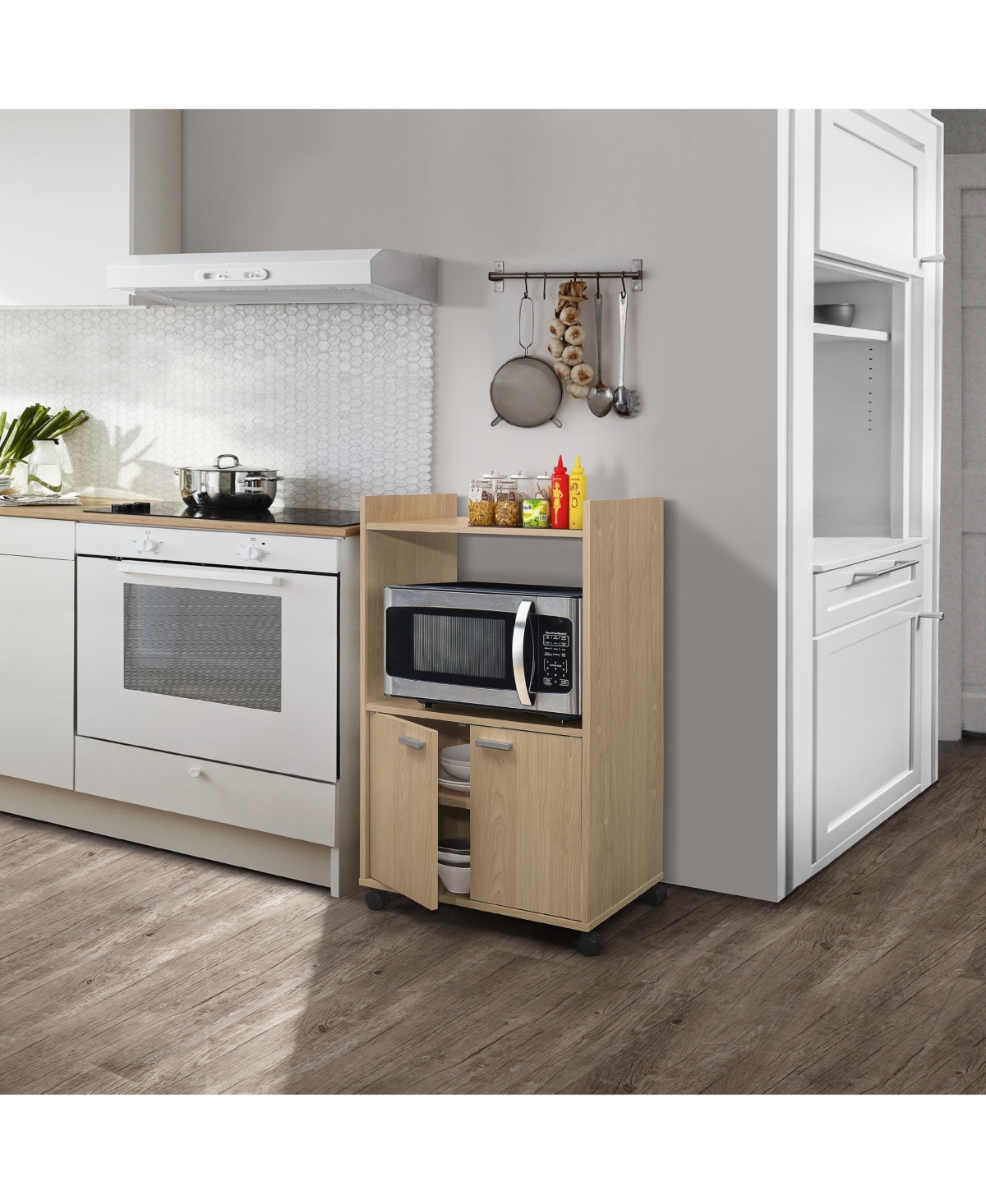 Click here for Kings Brand Furniture Ayla 2-Door Kitchen Microwav... prices