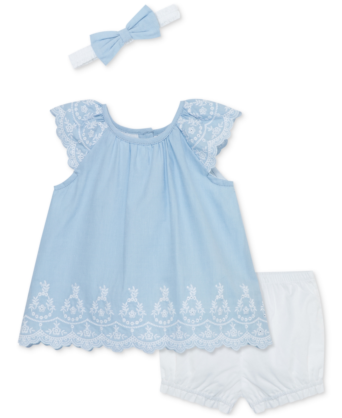 Click here for Little Me Baby Girls 3-Pc. Cotton Eyelet Tunic  Sh... prices