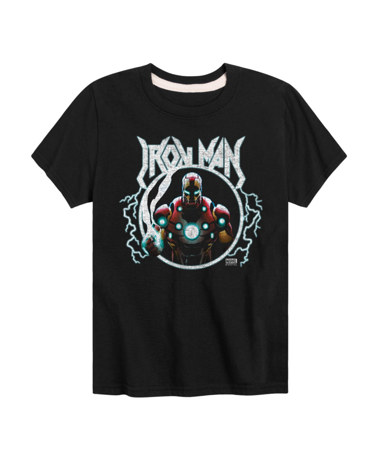 Hybrid Little and Big Boys Iron Man Graphic T-Shirt - Black