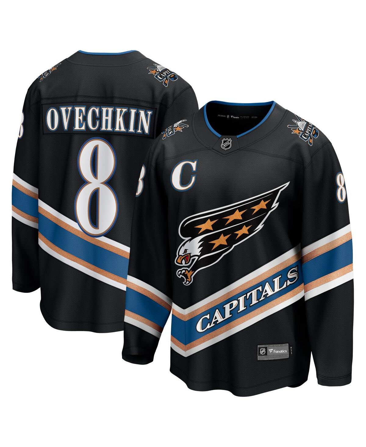 Click here for Fanatics Mens Alexander Ovechkin Black Washington... prices