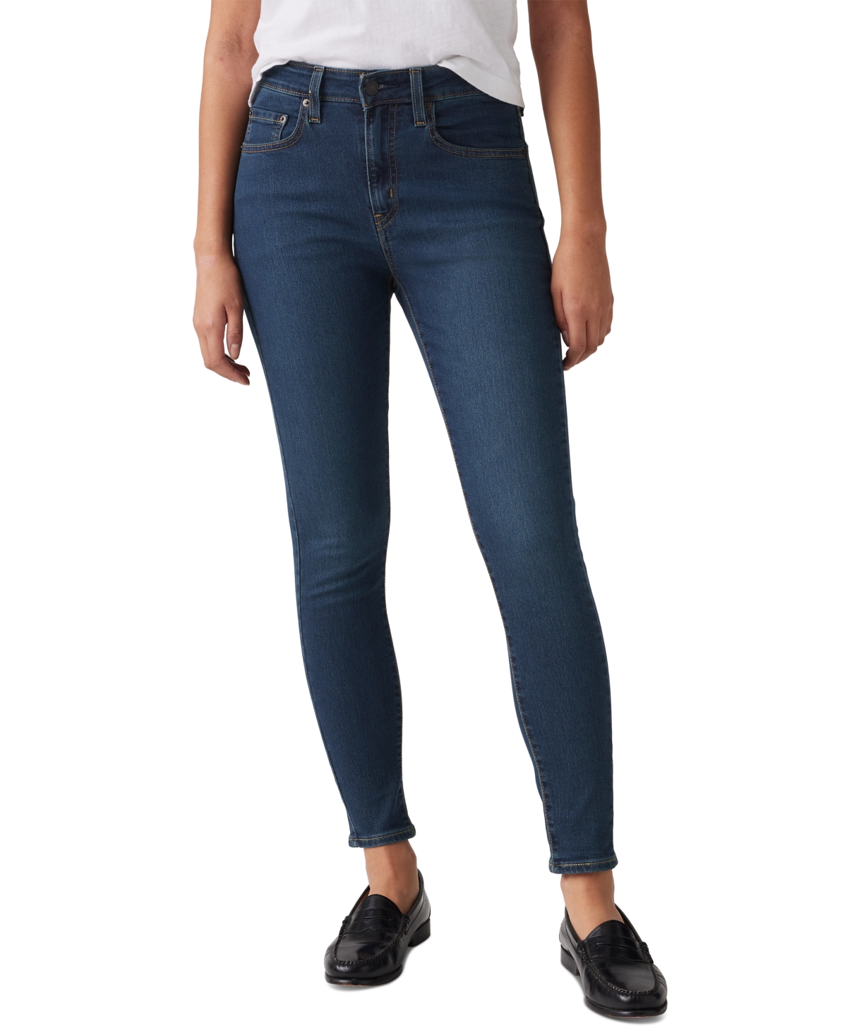 Levis Womens High-Rise Stretch Skinny Jeans - Eternal Indigo Drk Tint