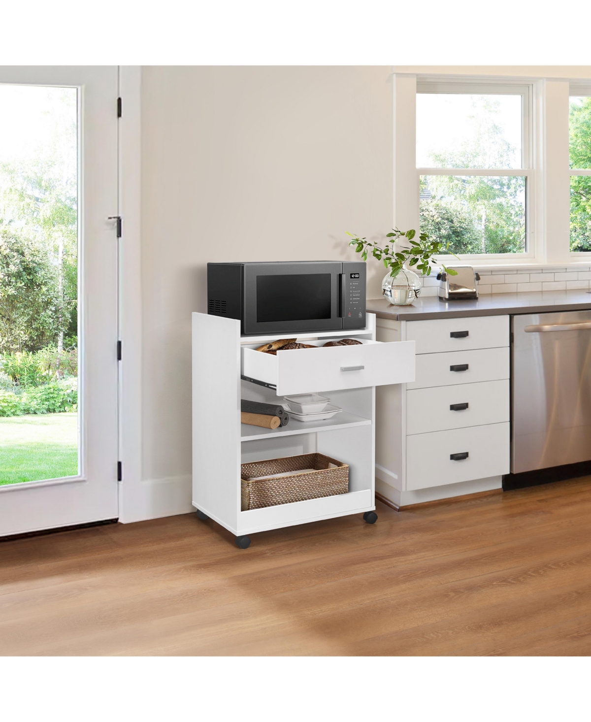 Click here for Kings Brand Furniture Dellow Wood Kitchen Cart - W... prices