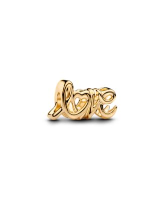 Pandora 14K Gold Plated Handwritten Love Charms - Macy's