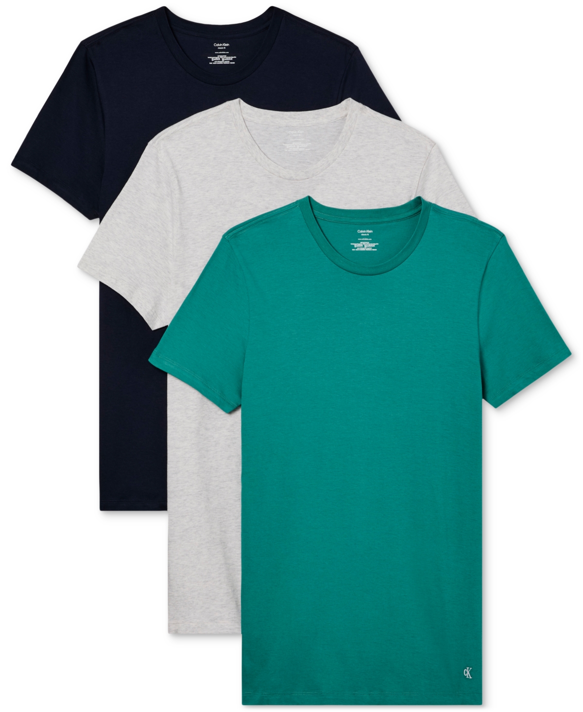 Click here for Calvin Klein Mens 3-Pack Cotton Classics Crewneck... prices