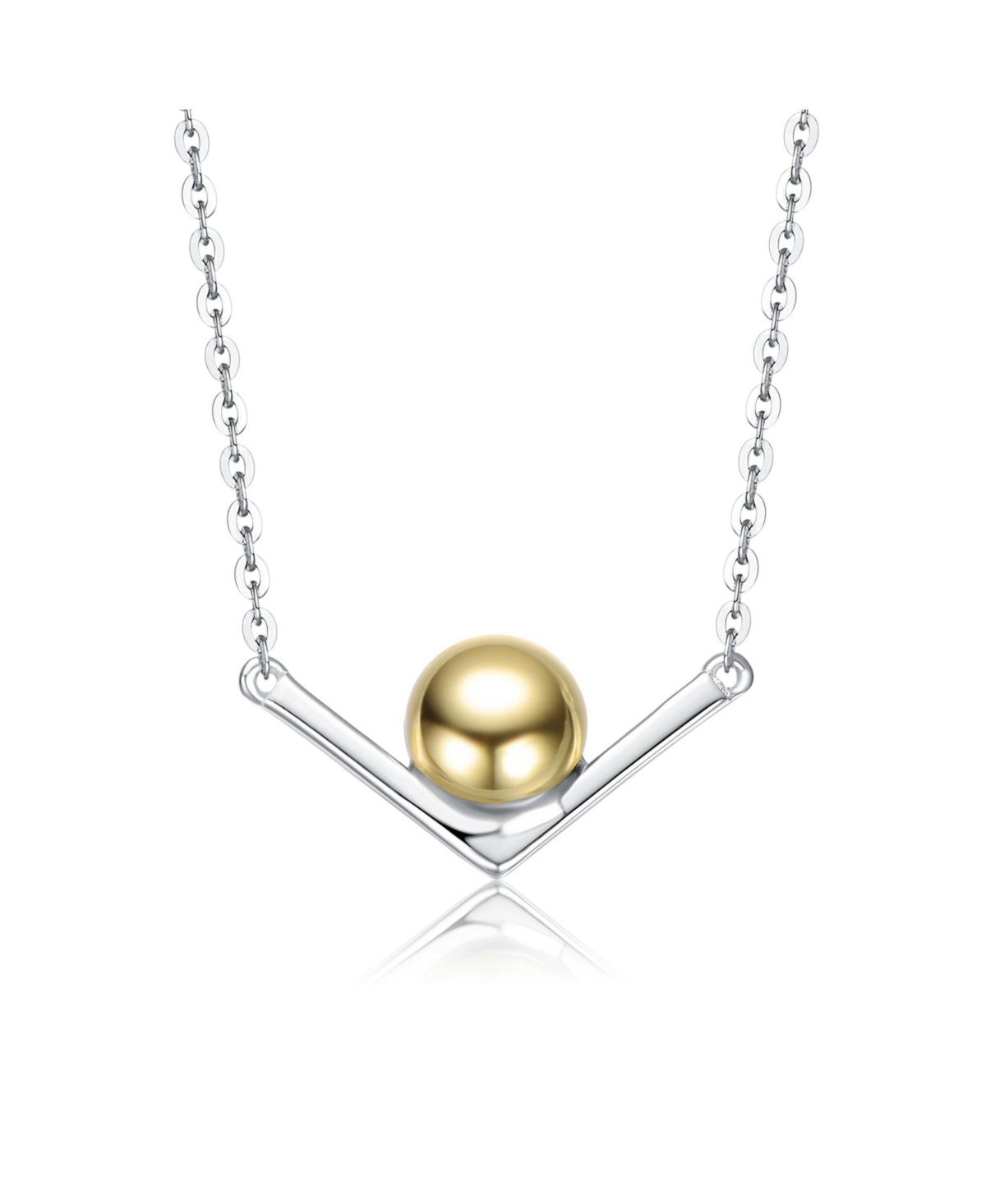 Click here for Sterling Silver Two-Tone with 14K Gold Plated Sphe... prices
