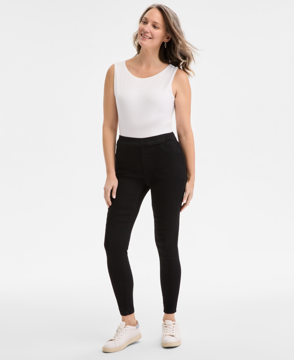 Click here for Style & Co Womens Mid-Rise Pull-On Jeggings  Creat... prices