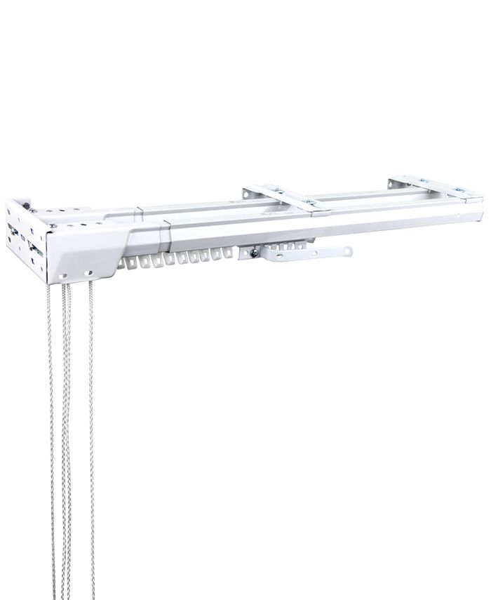 Rod Desyne Heavy-Duty One Way Cord Left Double Traverse Rod 84" - 156 ...