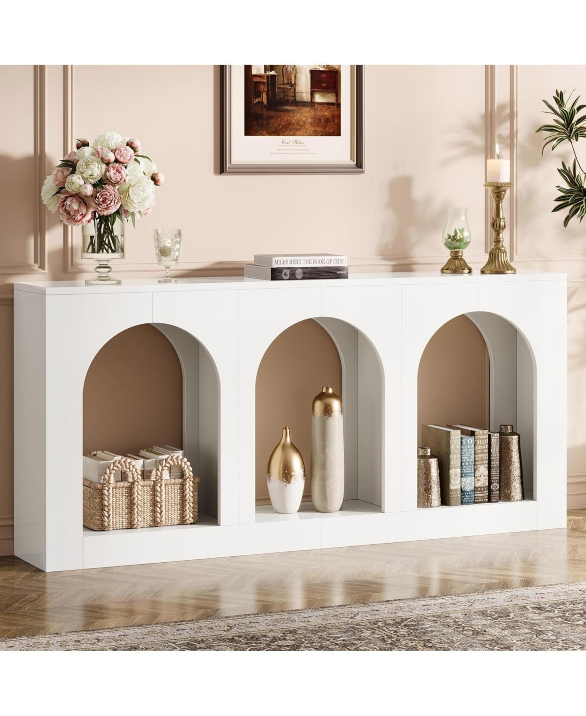 Click here for Tribesigns 70.9" White Console Table with Sto... prices