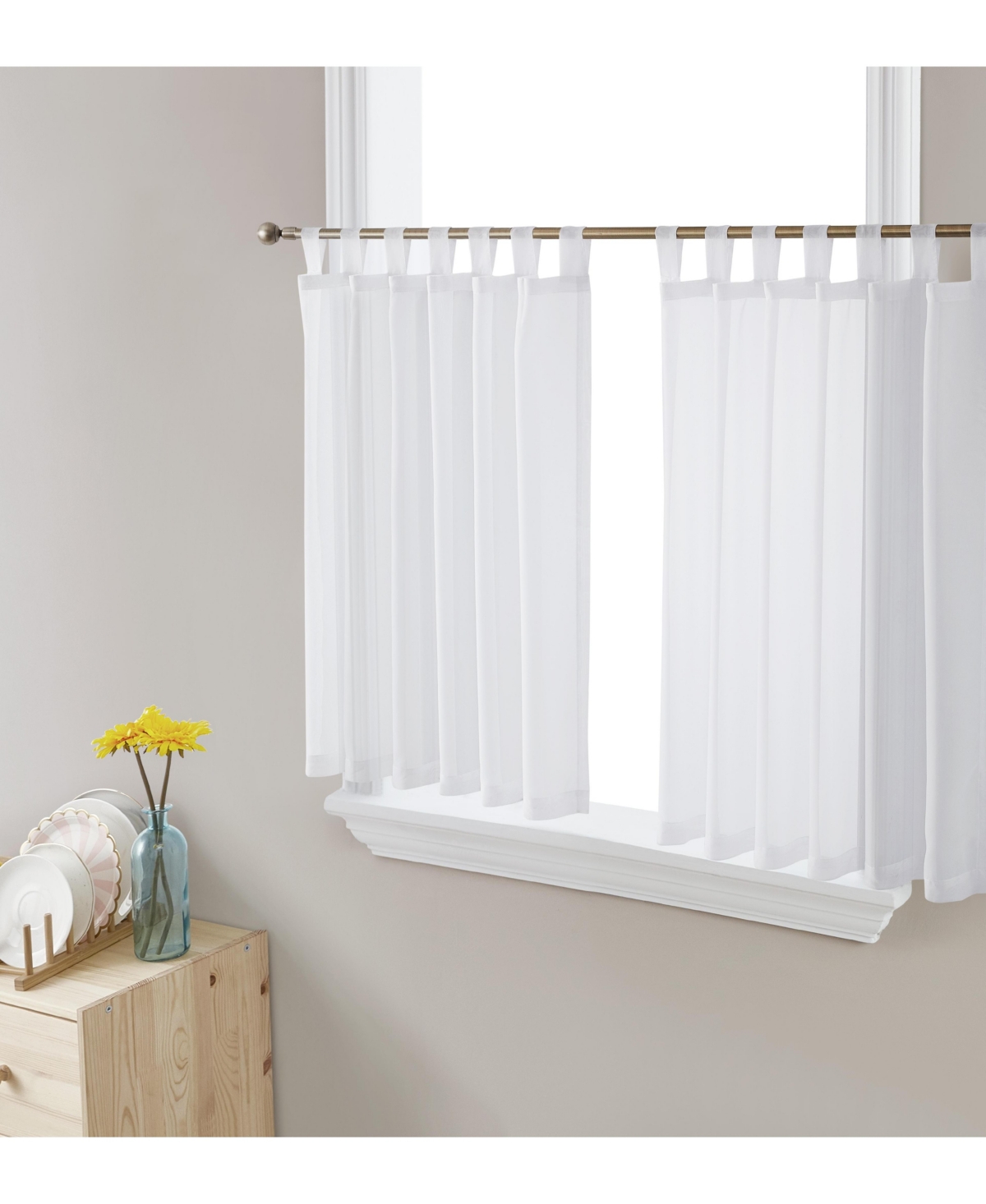 Click here for Hlc.me Sheer Voile Tab Top Window Treatment Cafe T... prices