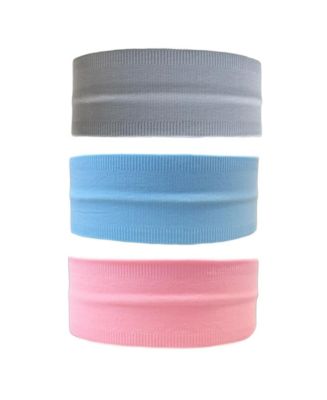 Women's Pack of Wide Training Headbands - Blue + Grey + Pink - Macy's