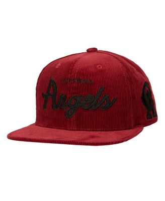 Mitchell & Ness Men's Red California Angels Corduroy Snapback Hat - Macy's