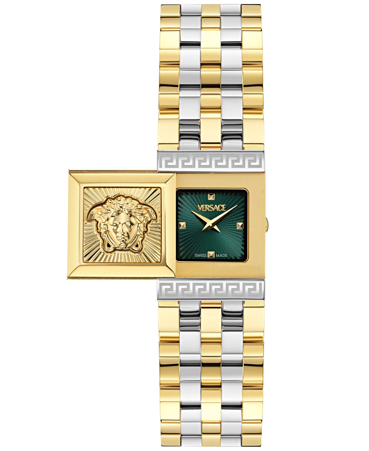 Click here for Versace Womens Swiss Reveal Square Two-Tone Stainl... prices