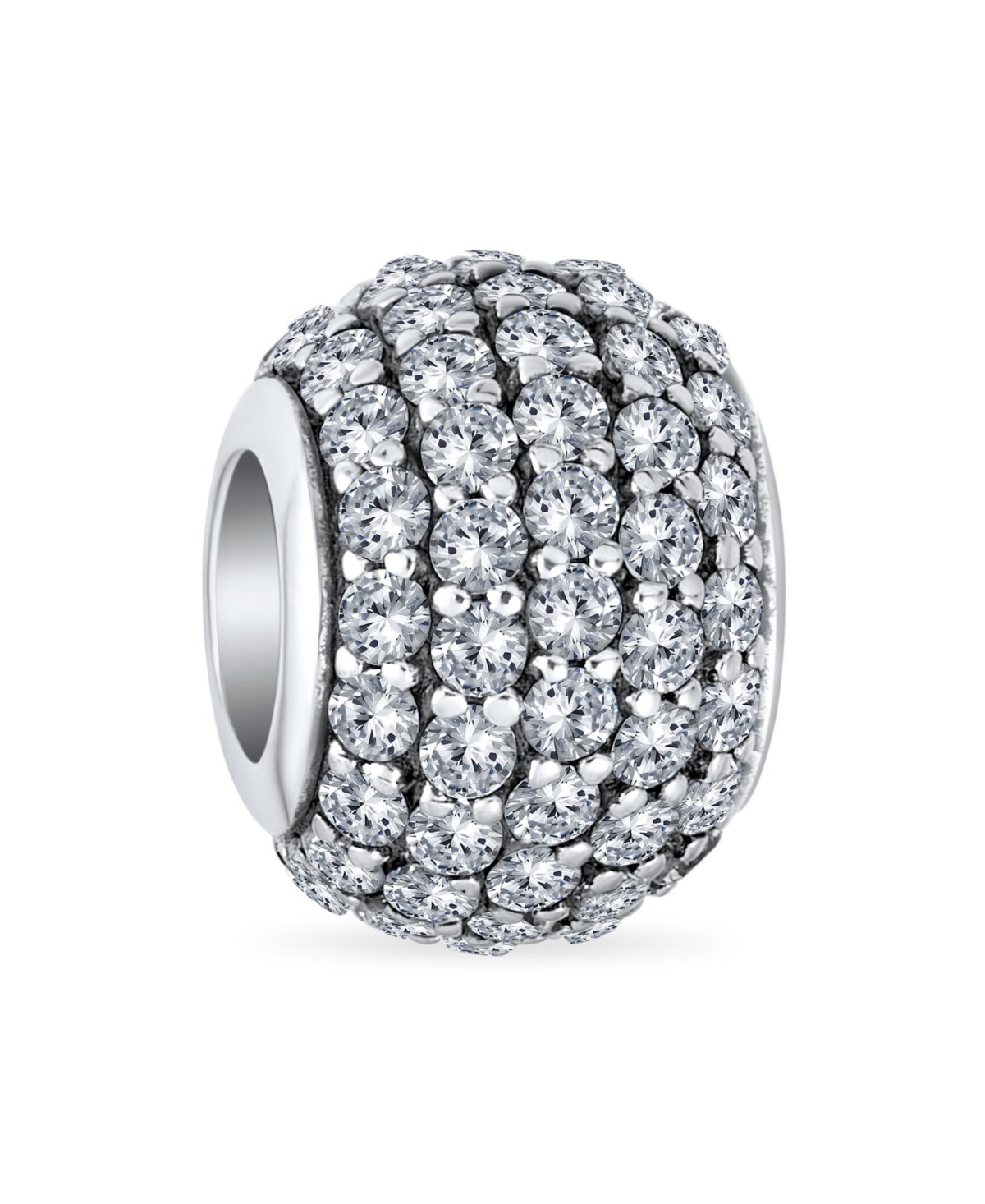 Click here for Bling Jewelry Sparkling Dome Crystal Bead Charm Sp... prices