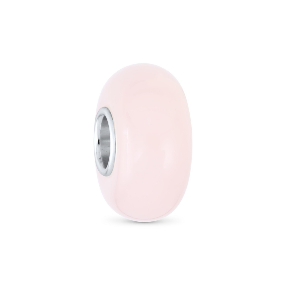 Click here for Bling Jewelry Milky Pink Opaque Murano Glass Charm... prices