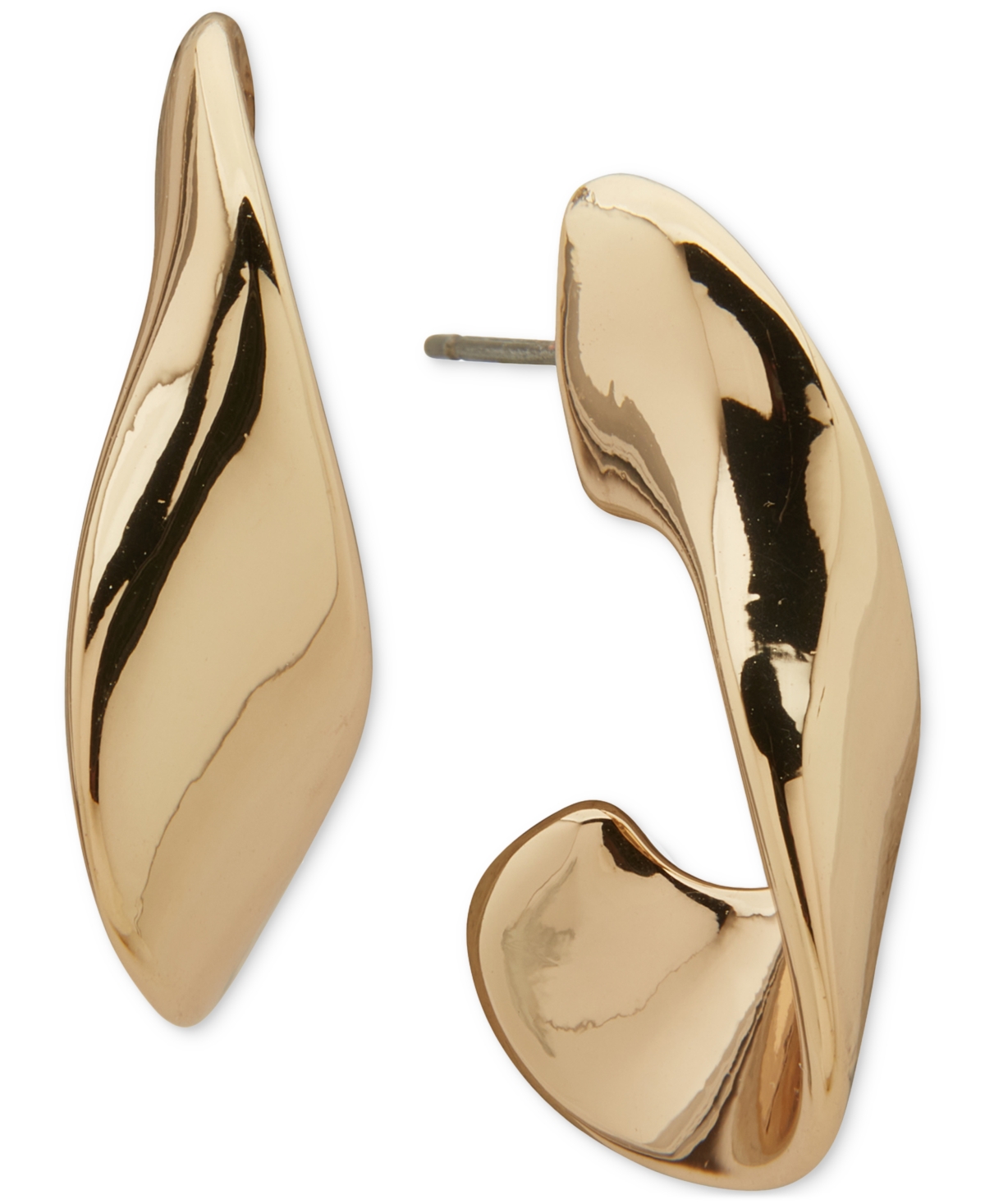 Click here for Anne Klein Gold-Tone Twisted Large Hoop Earrings -... prices