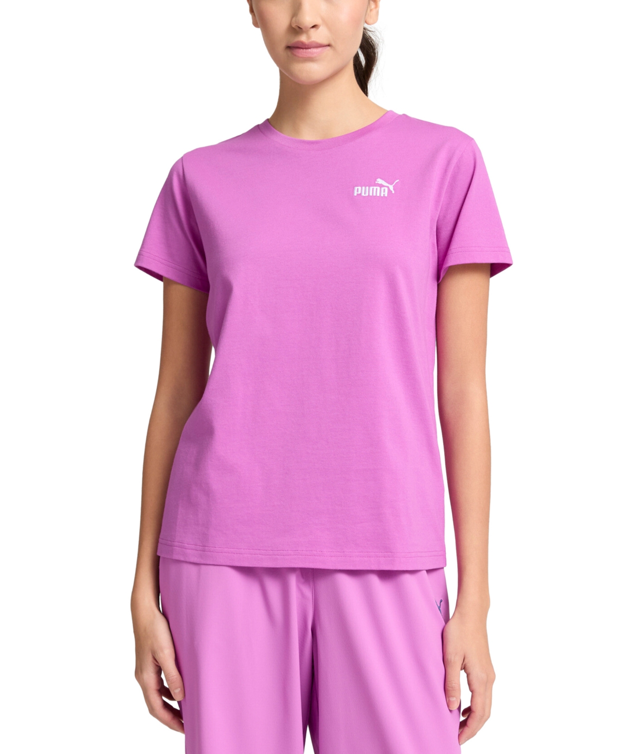 Click here for Puma Womens Essential Small Logo T-Shirt - Wild Be... prices