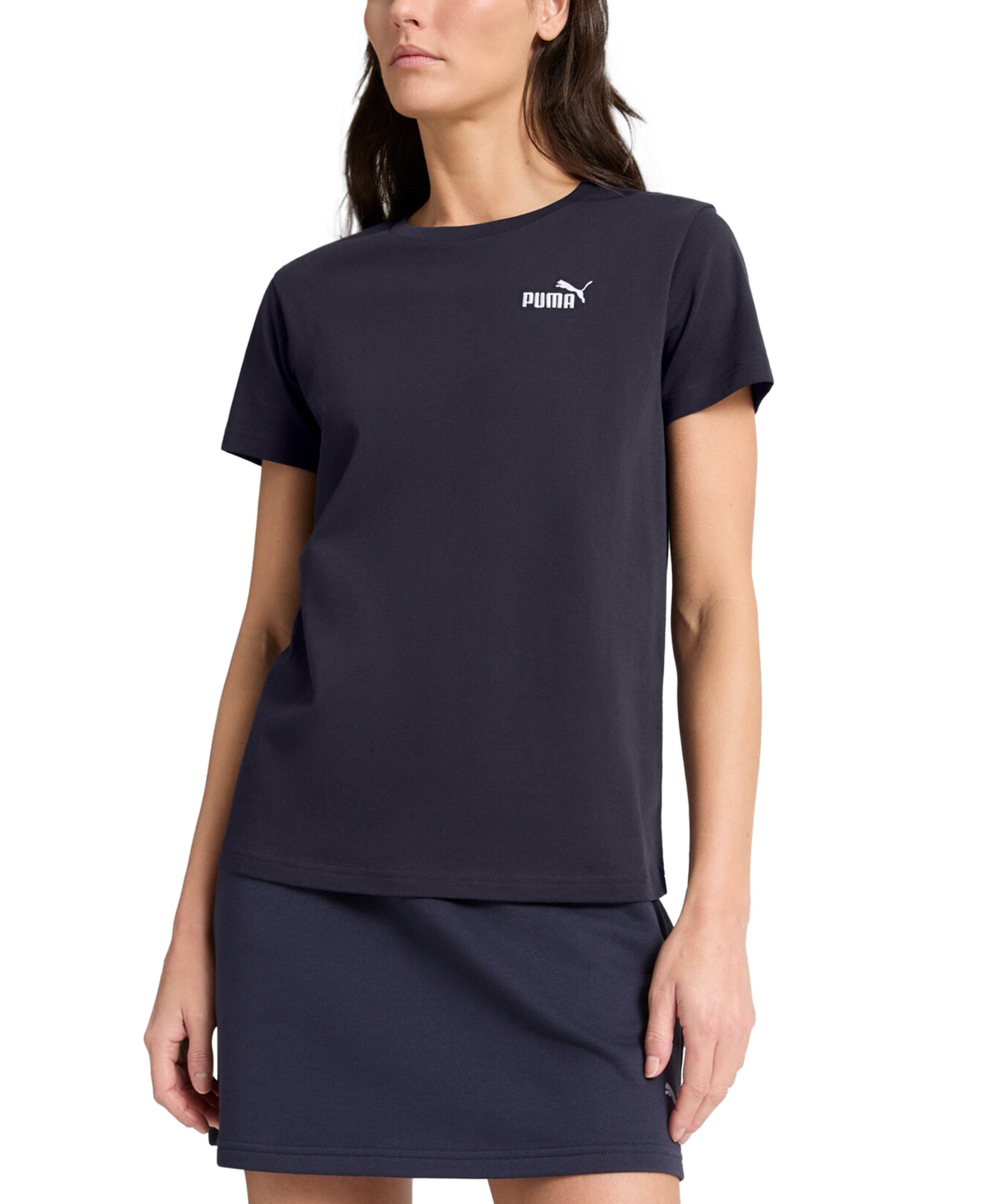 Click here for Puma Womens Essential Small Logo T-Shirt - New Nav... prices