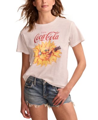 Lucky Brand Women's Coca-Cola Stay Cool Boyfriend T-Shirt - Macy's