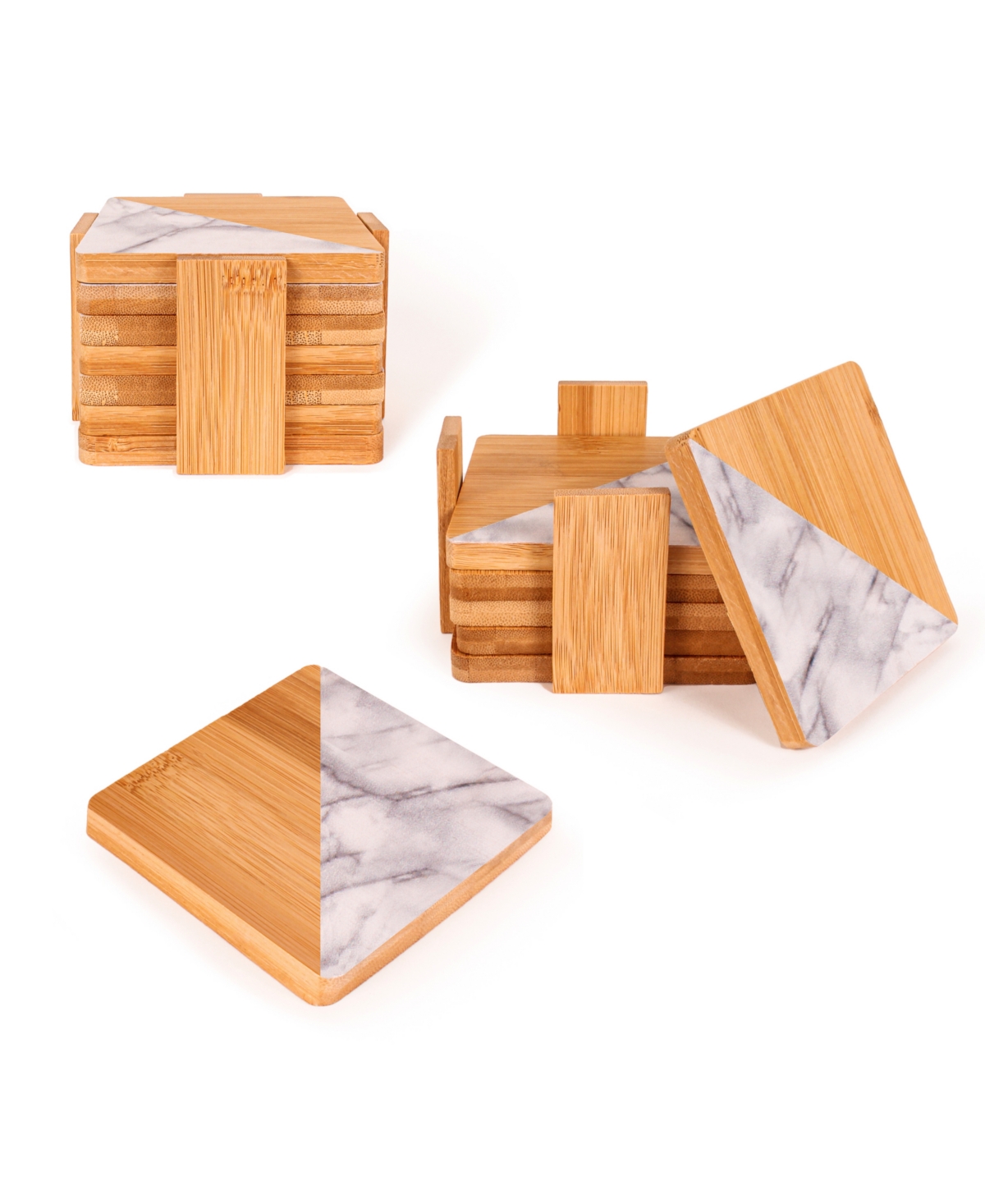 Click here for BergHOFF Bamboo 14-Pc. Coasters Set - Beige prices