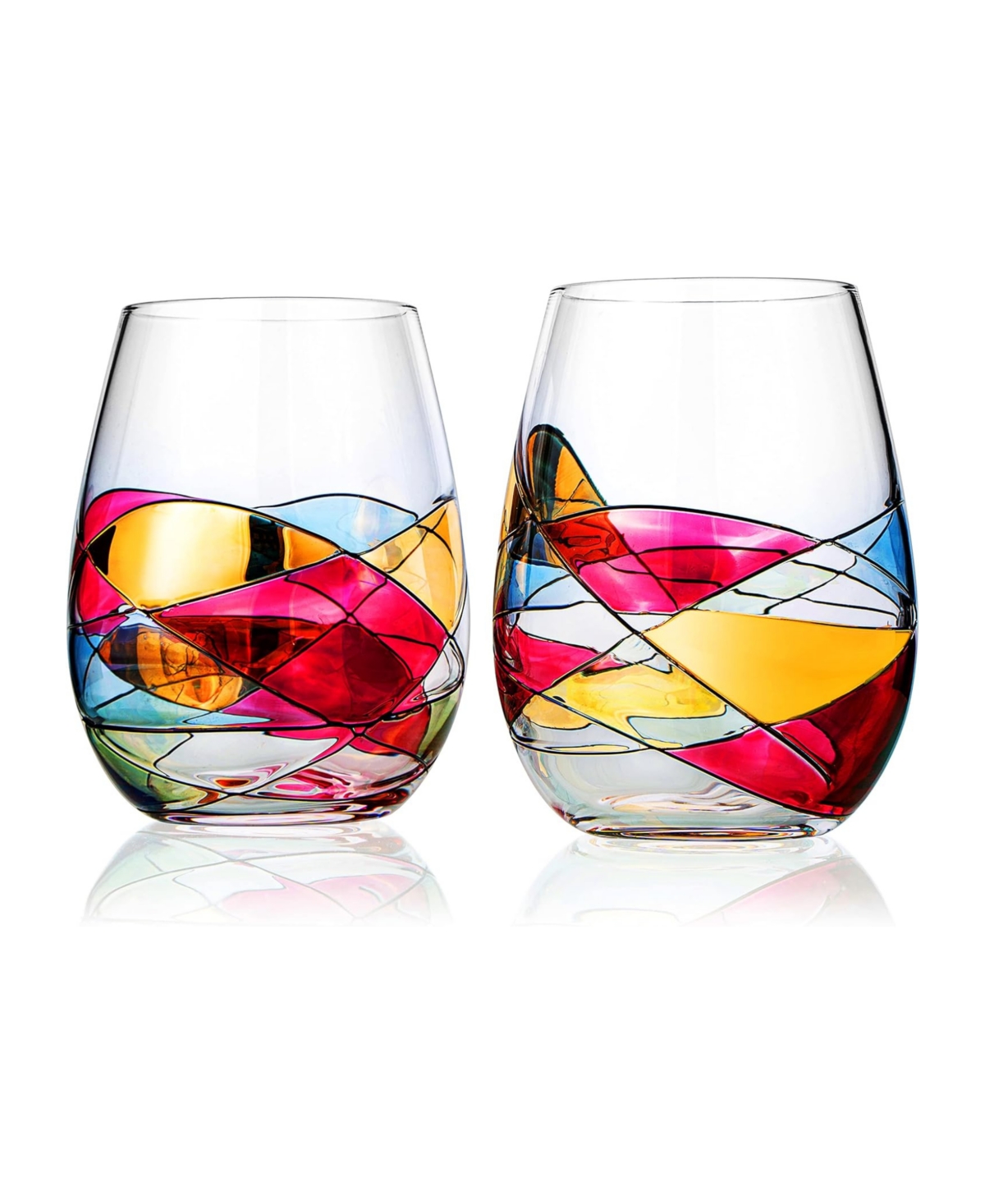 Click here for The Wine Savant Artisanal Hand Painted Stemless Wi... prices