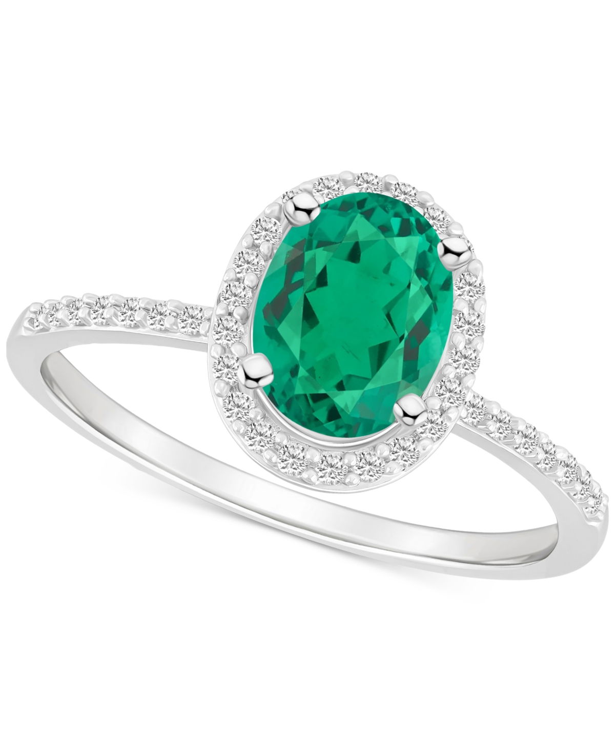 Click here for Lab-Created Emerald (1 ct. t.w.) & Lab-Created Whi... prices