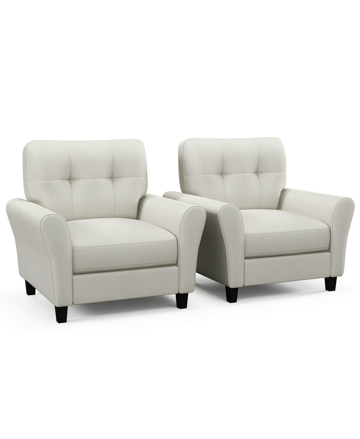 Click here for 2 Pcs Upholstered Modern Accent Chair Mid-Century... prices