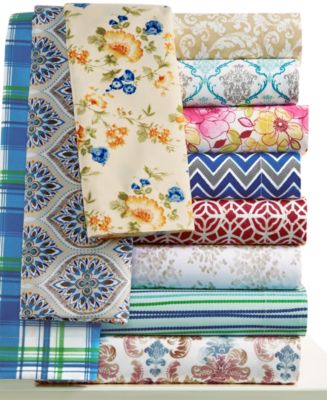 LAST ACT! Printed Microfiber Sheet Sets, Created for Macy's - Macy's