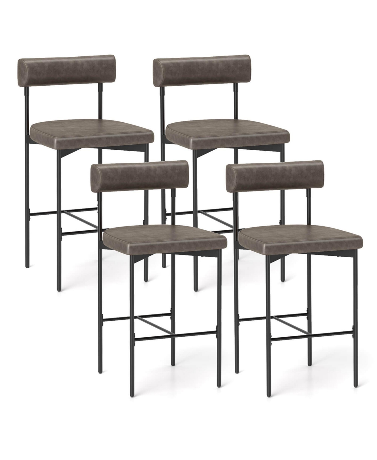 Click here for 26" Upholstered Bar Stools Set of 4 with Padd... prices