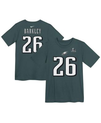 Nike Preschool Saquon Barkley Midnight Green Philadelphia Eagles Super Bowl LIX Player Name ...
