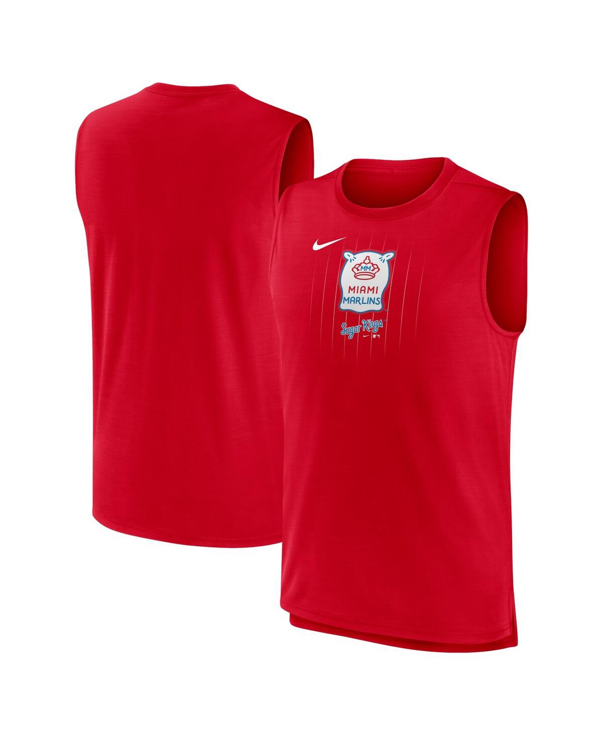 Click here for Nike Mens Red Miami Marlins City Connect Muscle Ta... prices