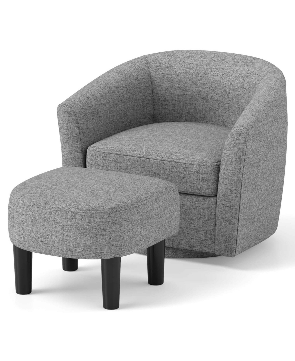 Click here for Swivel Barrel Chair with Ottoman Footrest Curved B... prices