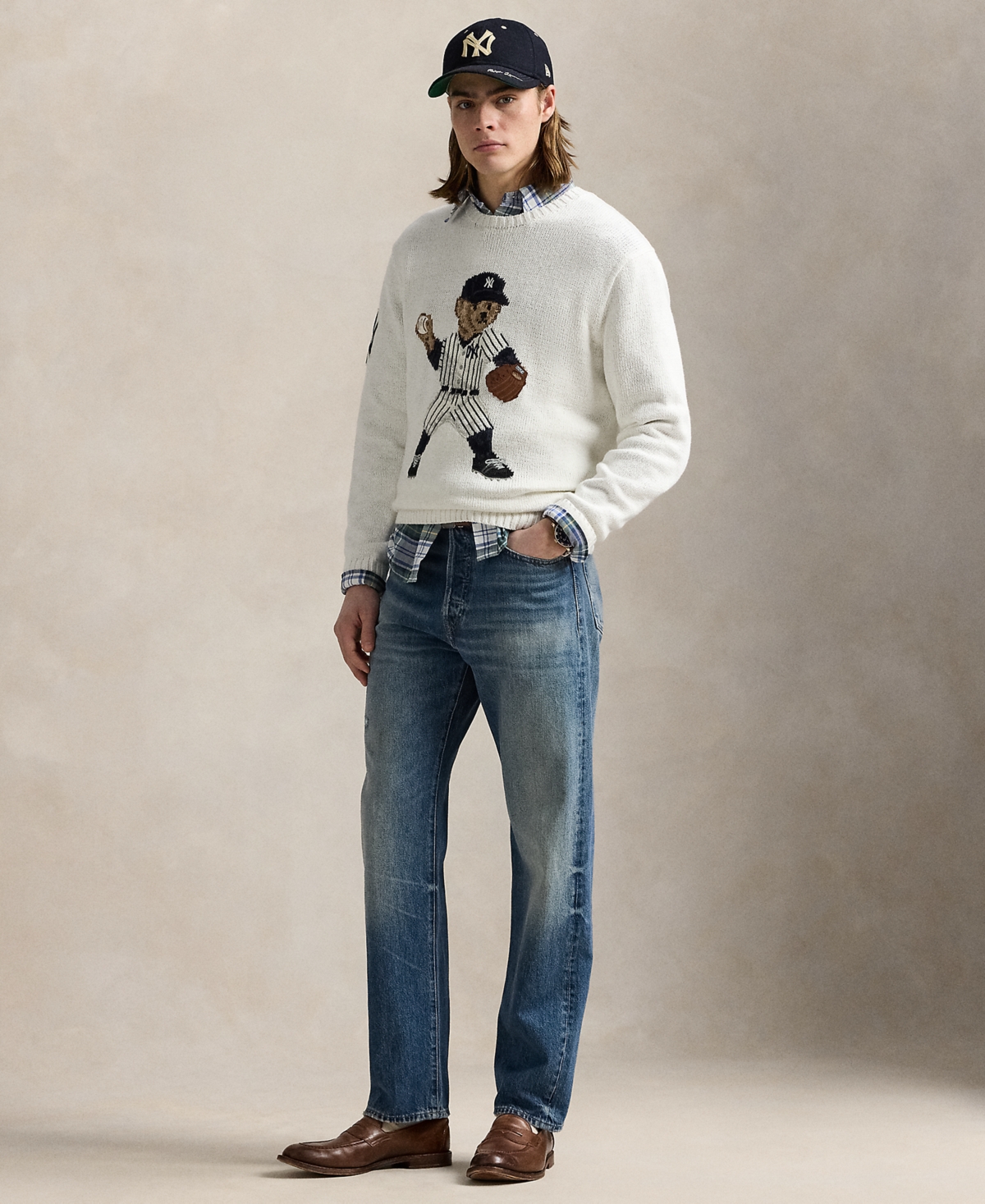 Click here for Polo Ralph Lauren Unisex Yankees Bear Sweater - Wh... prices