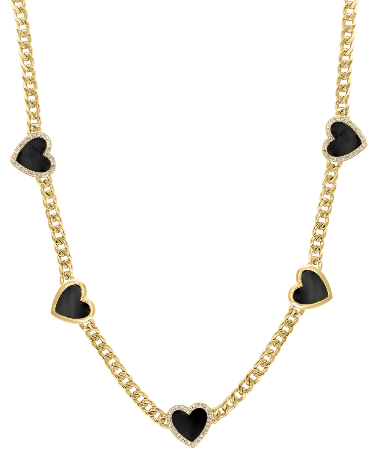 Click here for Effy Collection Diamond (1/4 ct. t.w.) & Onyx (4-3... prices