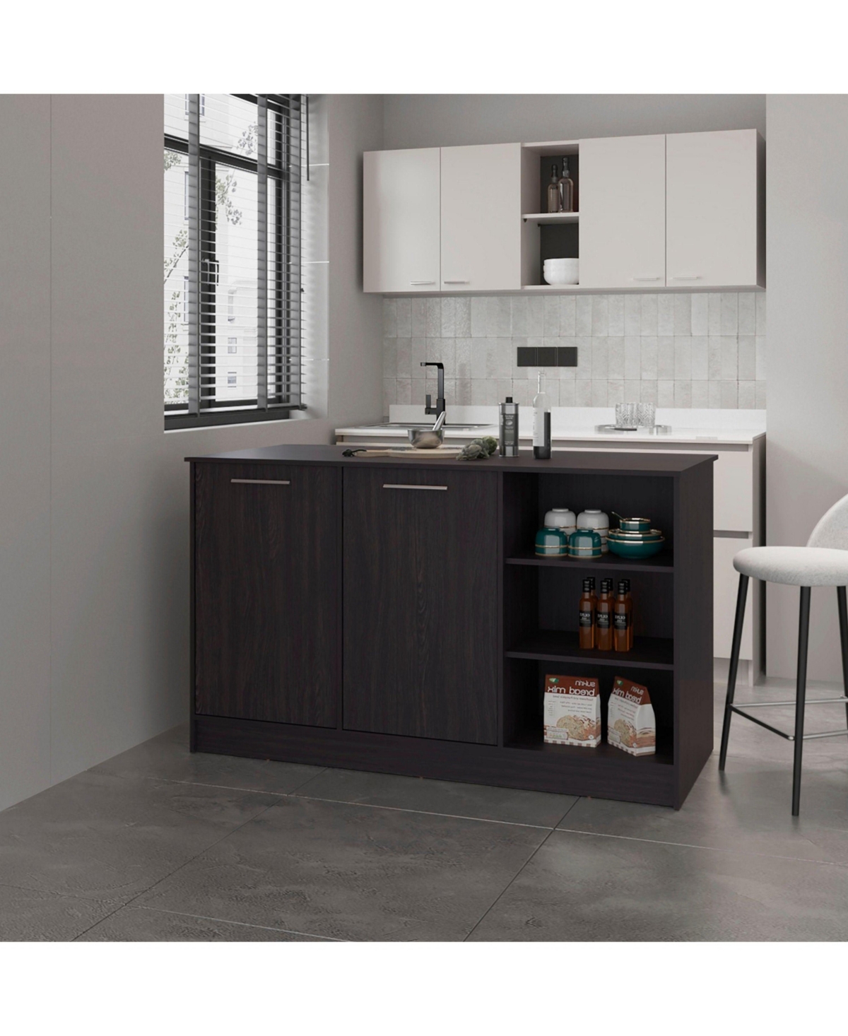 Click here for Fm Furniture Red Rock Kitchen Island with 2 Doors... prices