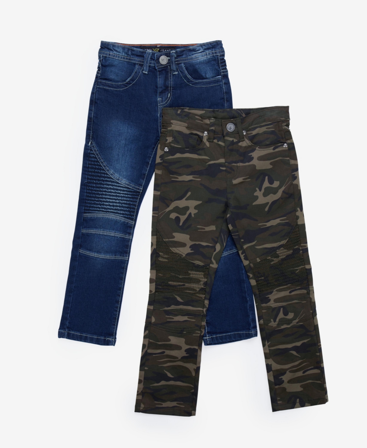 Click here for Little Boys 4-7 Stretch Jeans - 2 Pack - Blue/oliv... prices