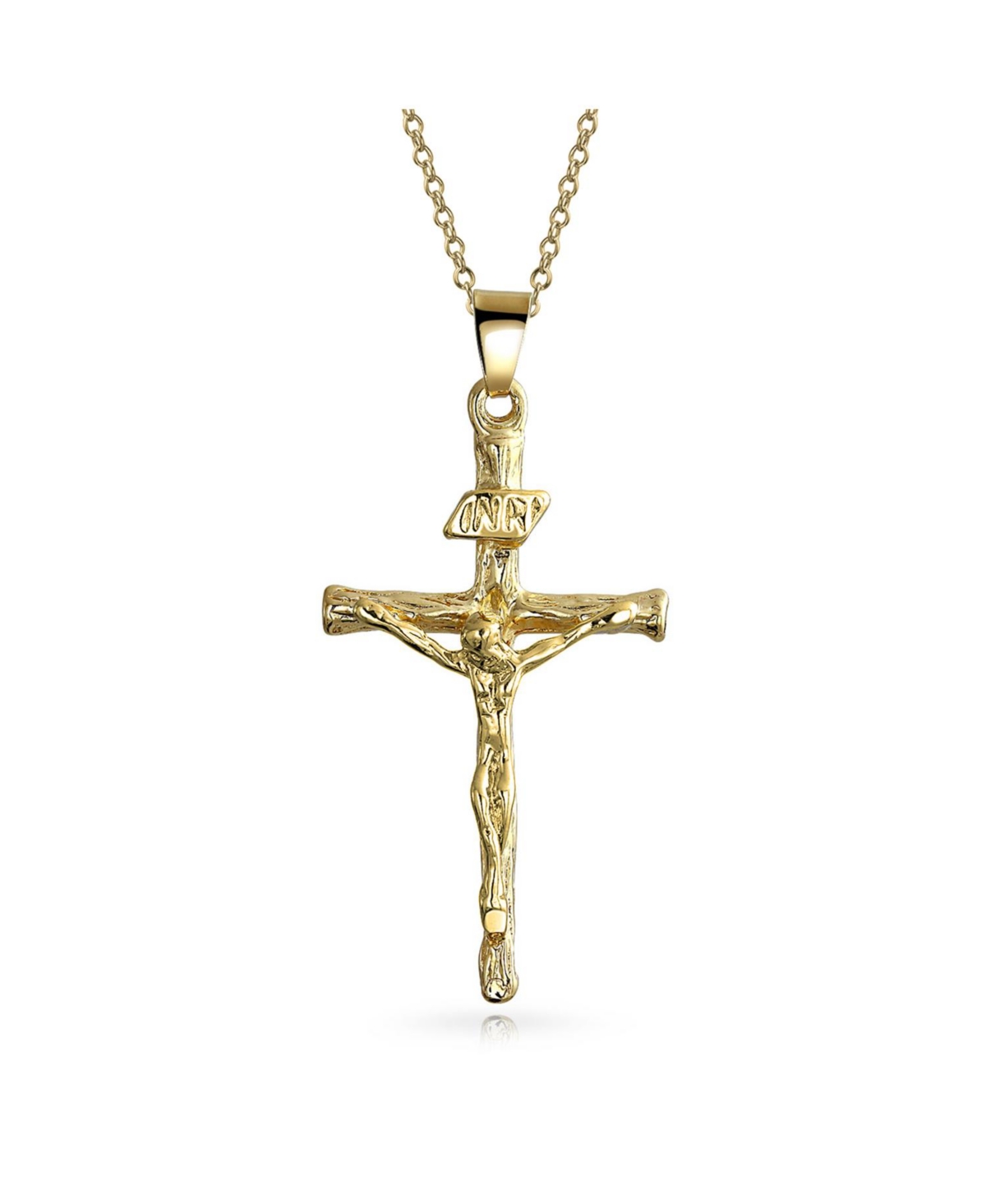 Click here for Bling Jewelry Jesus Inri Crucifix Cross Pendant Ne... prices
