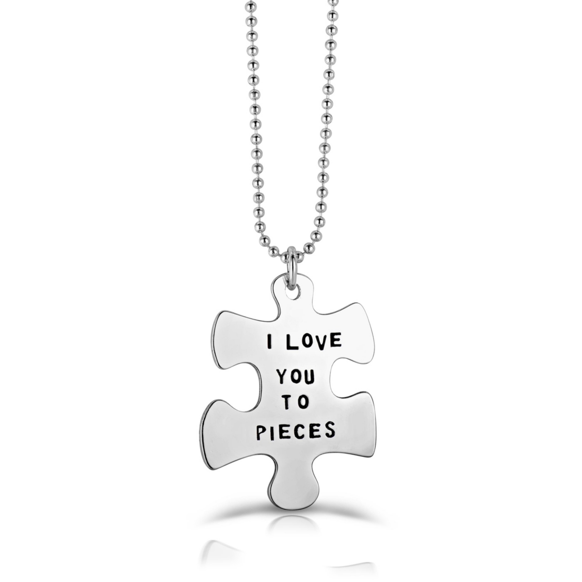 Click here for White Gold Plated Puzzle Piece Pendant Necklace -... prices