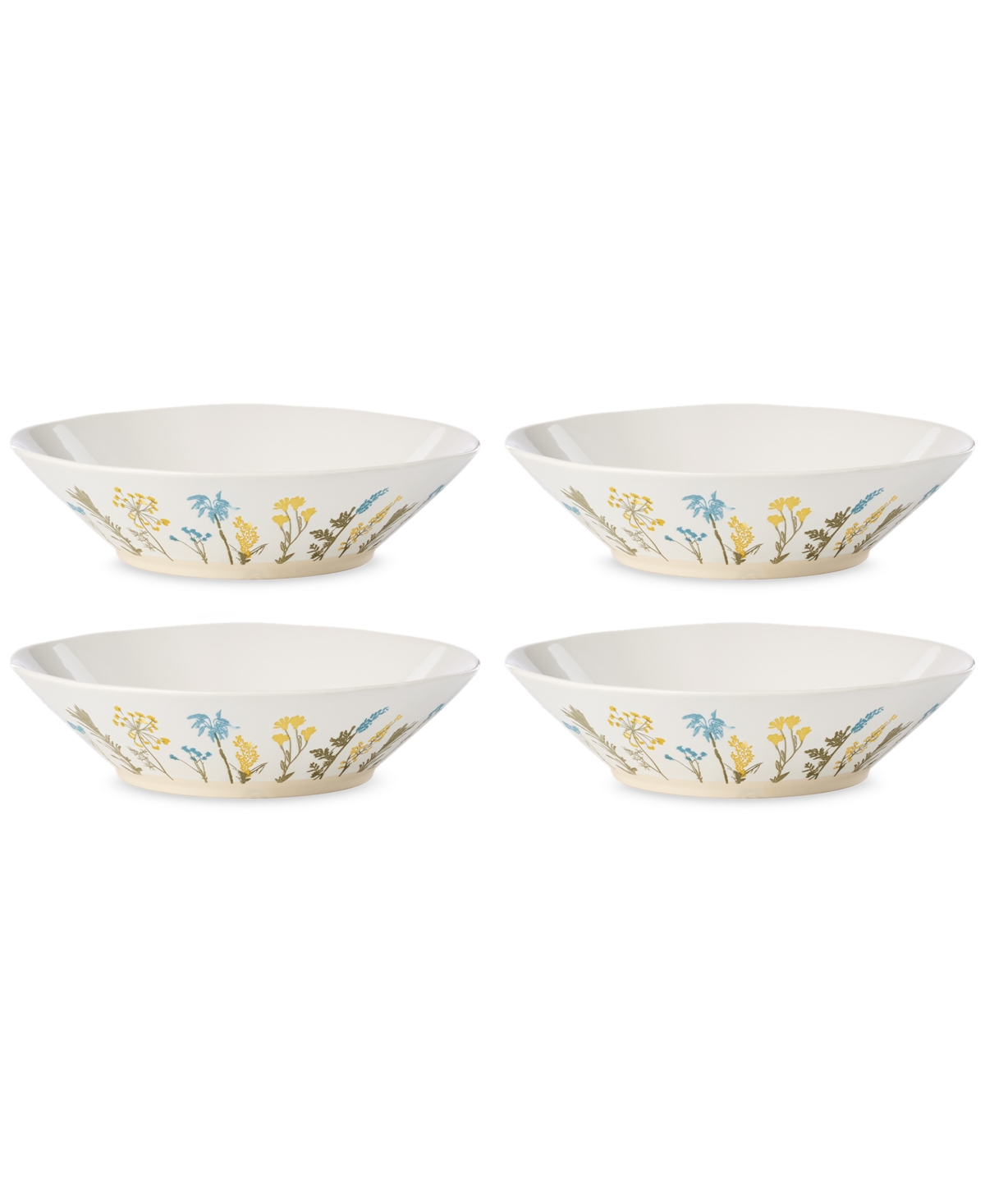 Click here for Lenox Wildflowers Dinner Bowls  Set of 4 - White prices