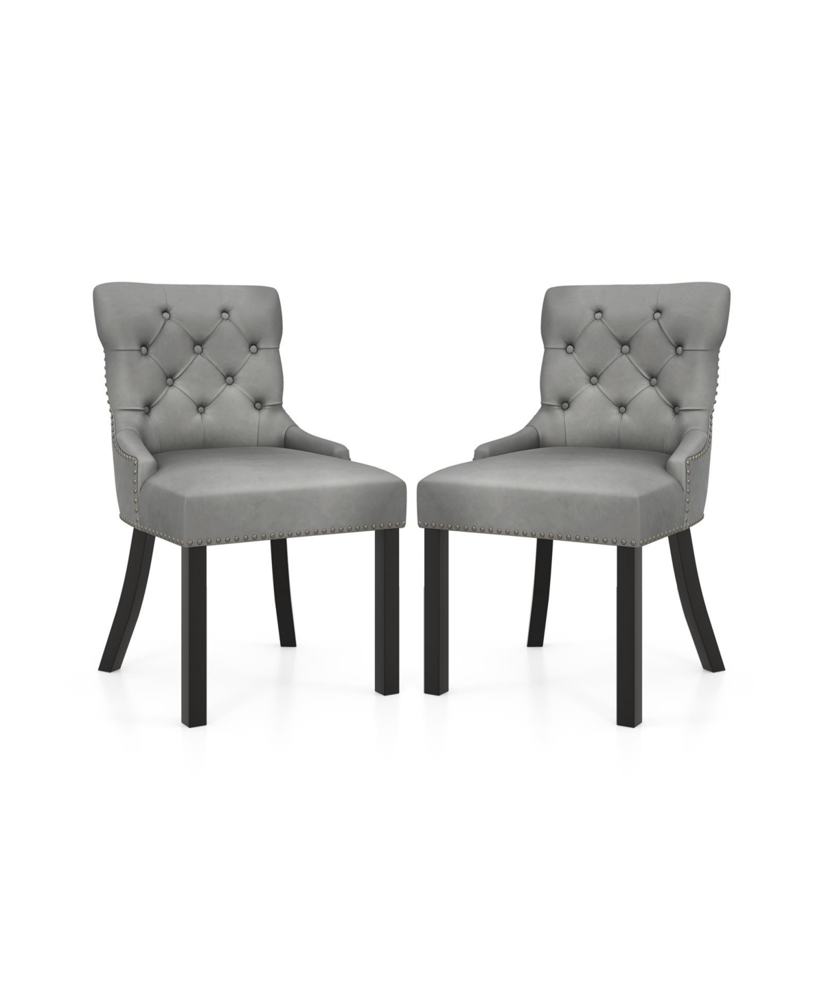 Click here for Upholstered Dining Chairs Set of 2 Tufted Wingback... prices