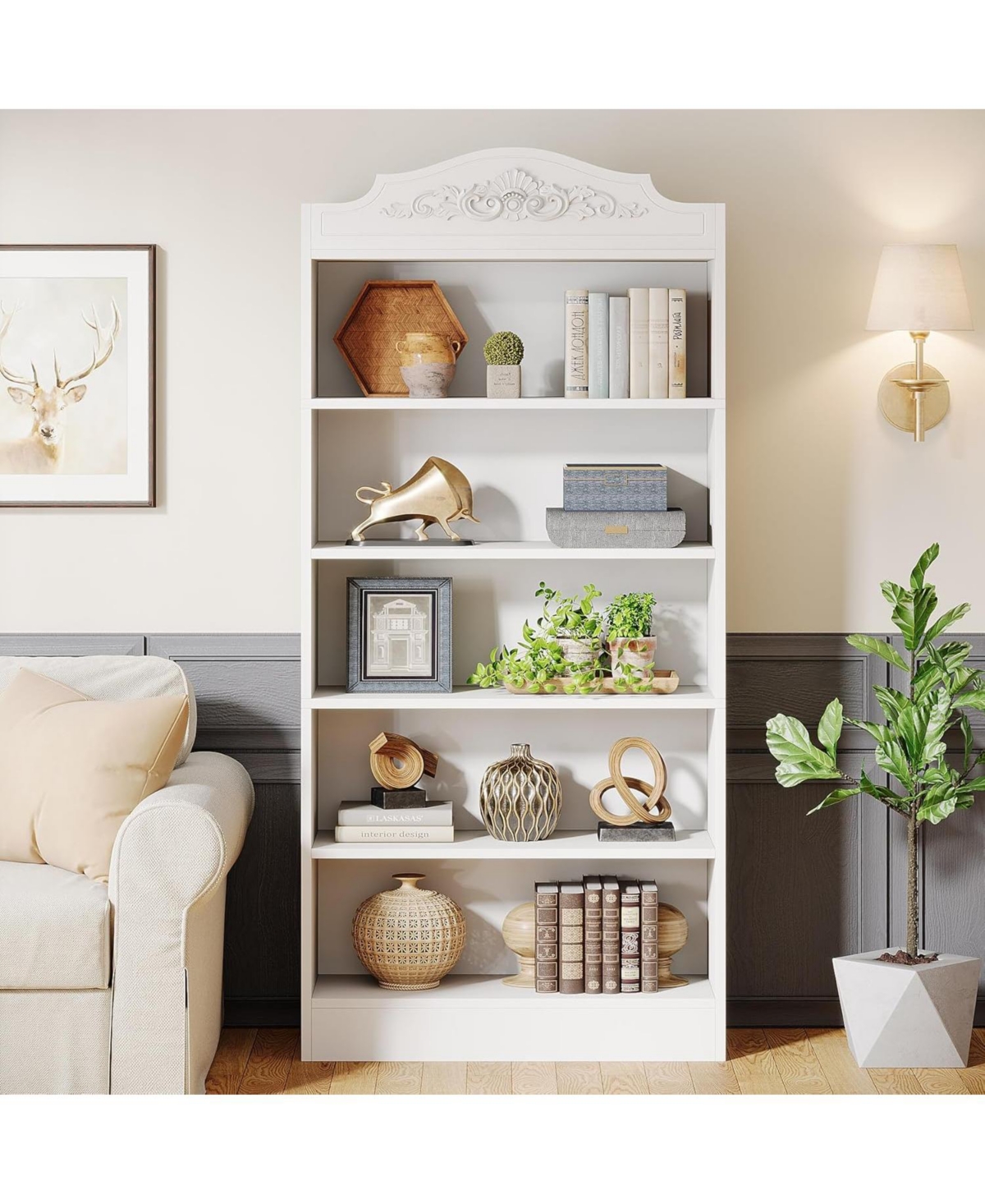 Click here for Tribesigns 73 Inch Tall Bookcase  Modern 5-Shelf W... prices