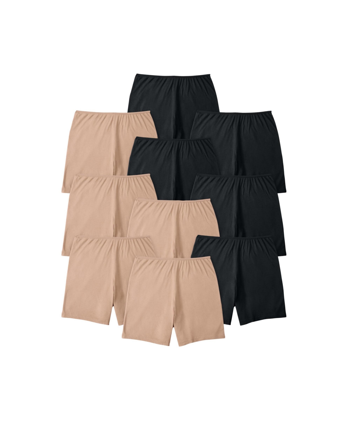 Click here for Comfort Choice Womens Cotton Boxer 10-Pack - Nude... prices