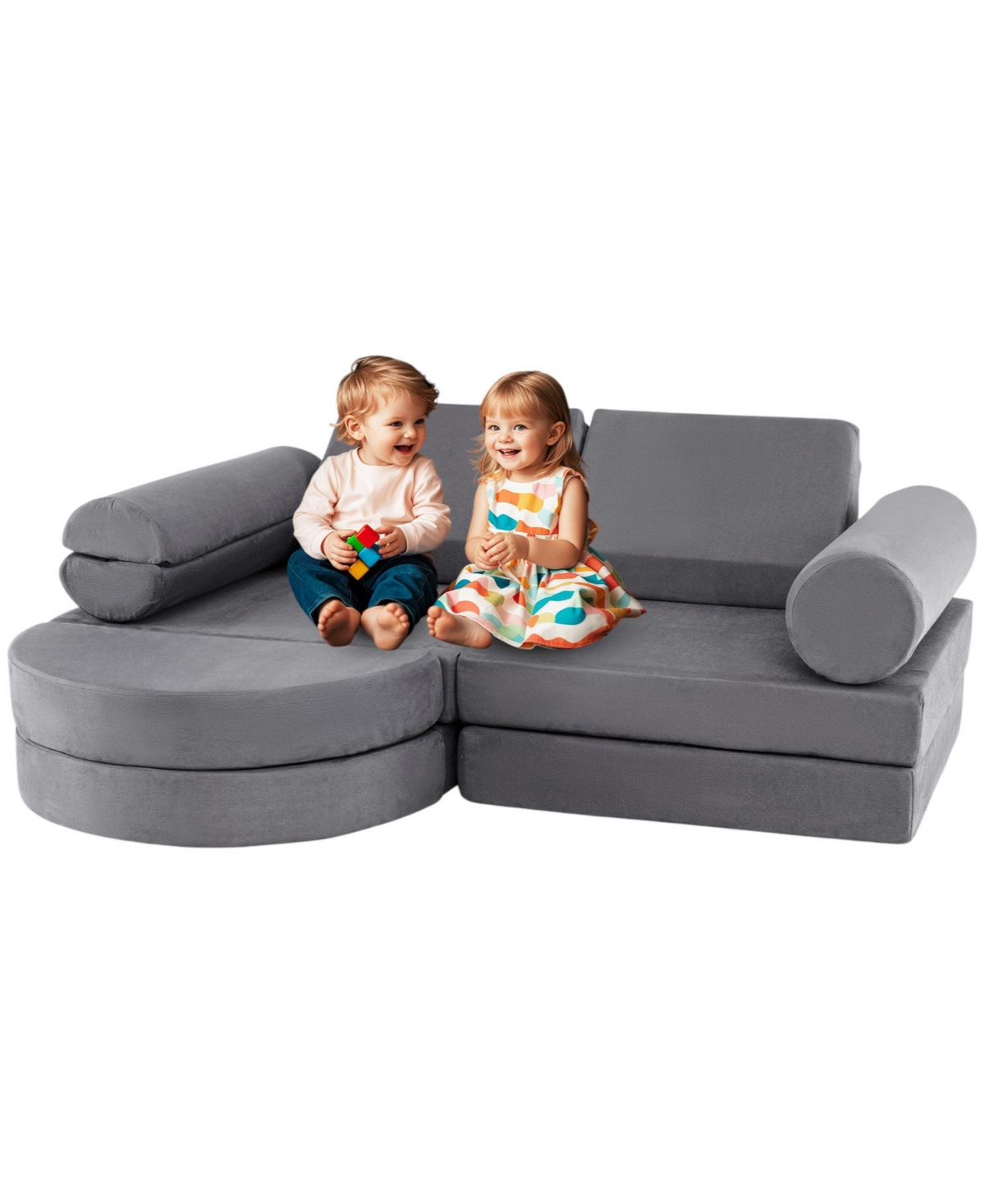 Click here for 13-Piece Convertible Modular Kids Play Couch for N... prices