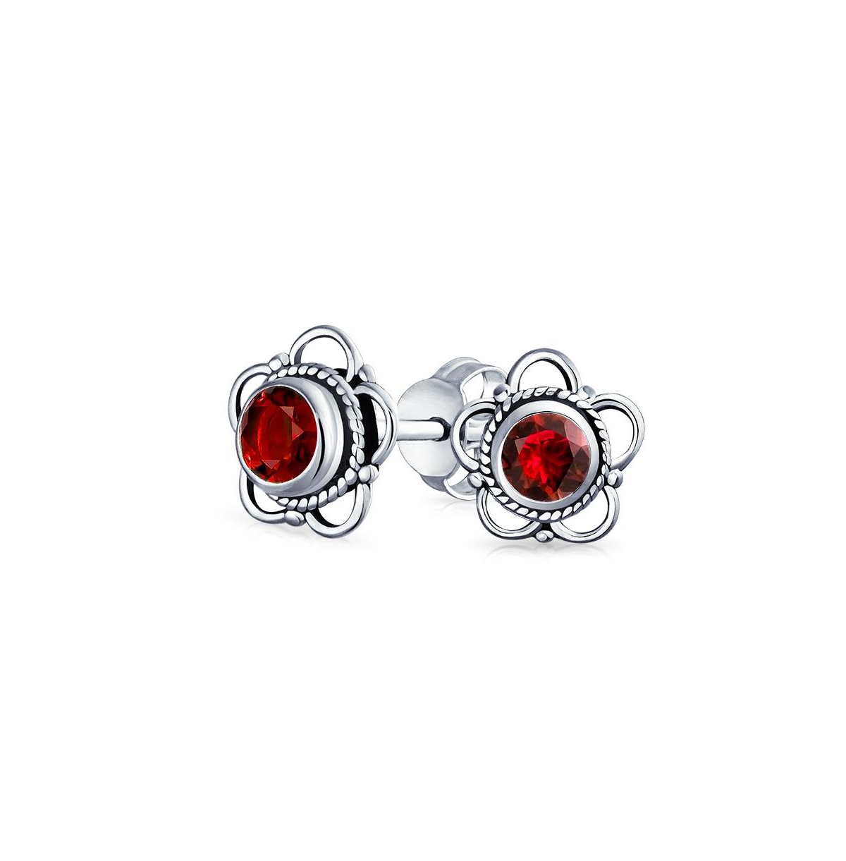 Click here for Bling Jewelry Tiny Open Flower Stud Earrings in Ox... prices
