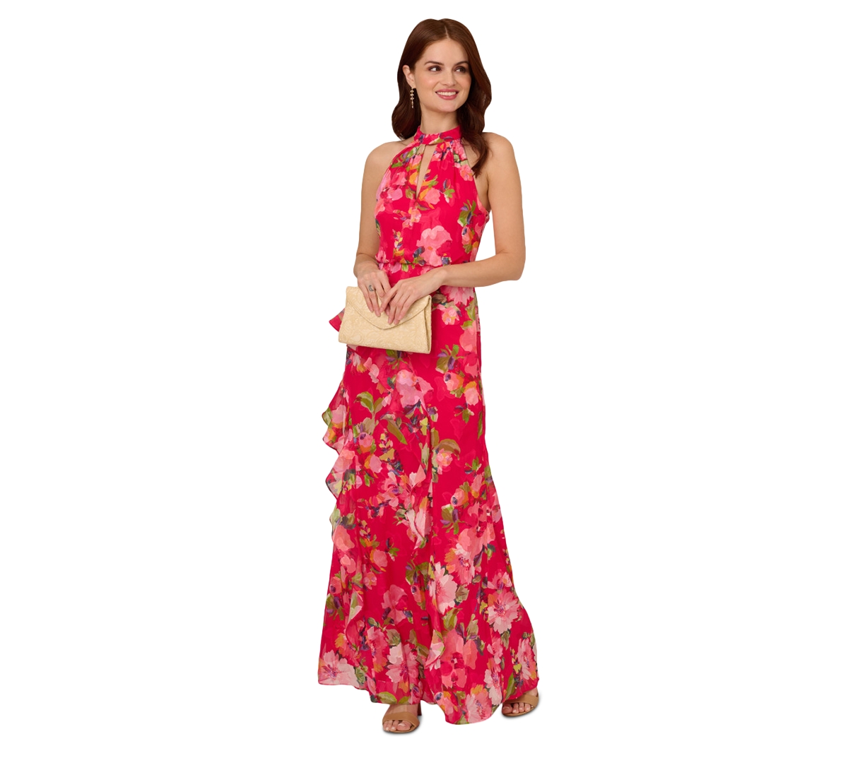 Click here for Adrianna Papell Womens Printed Sleeveless Mermaid... prices