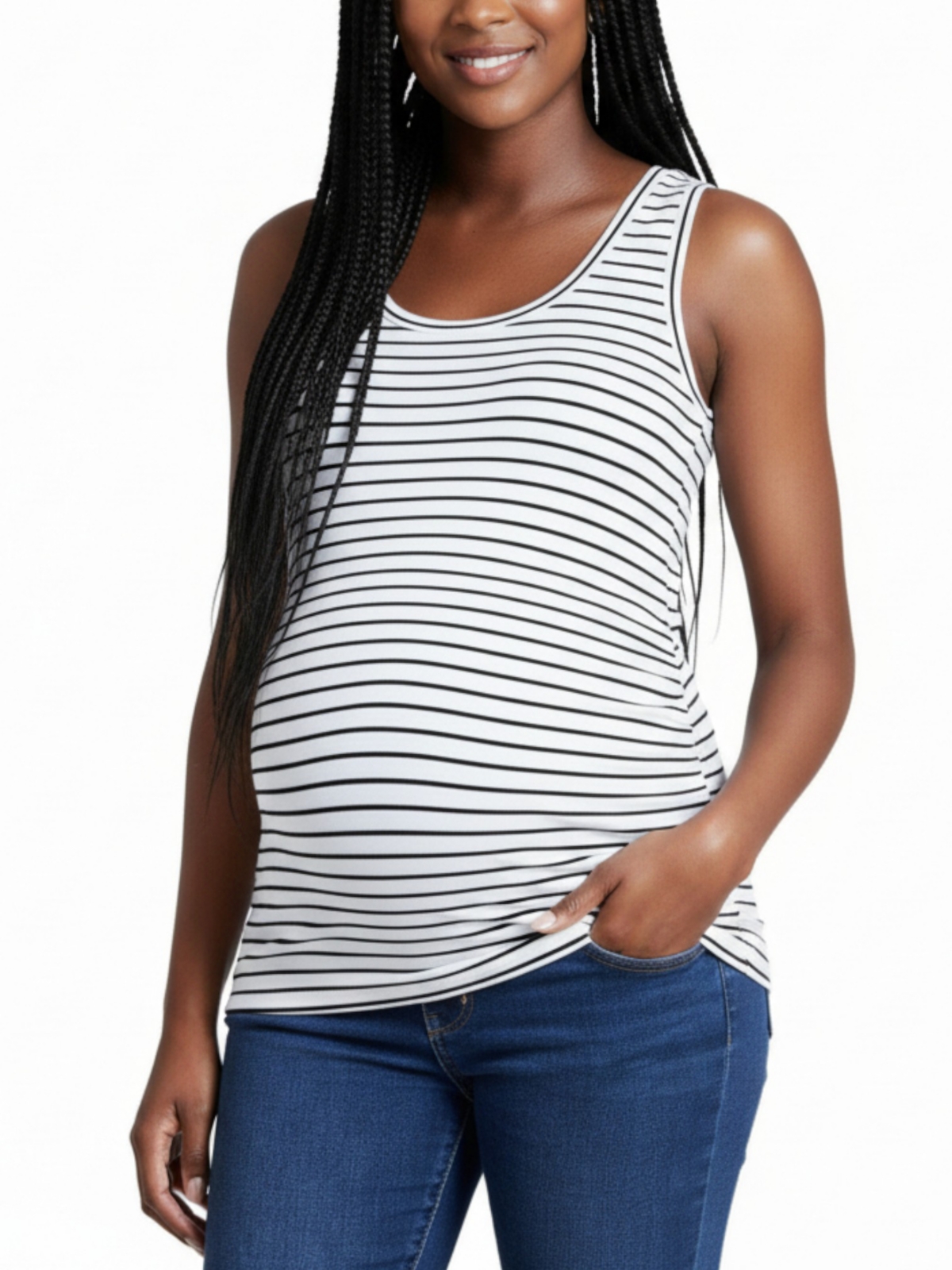 Click here for Motherhood Maternity Womens Scoop Neck Side-Ruched... prices