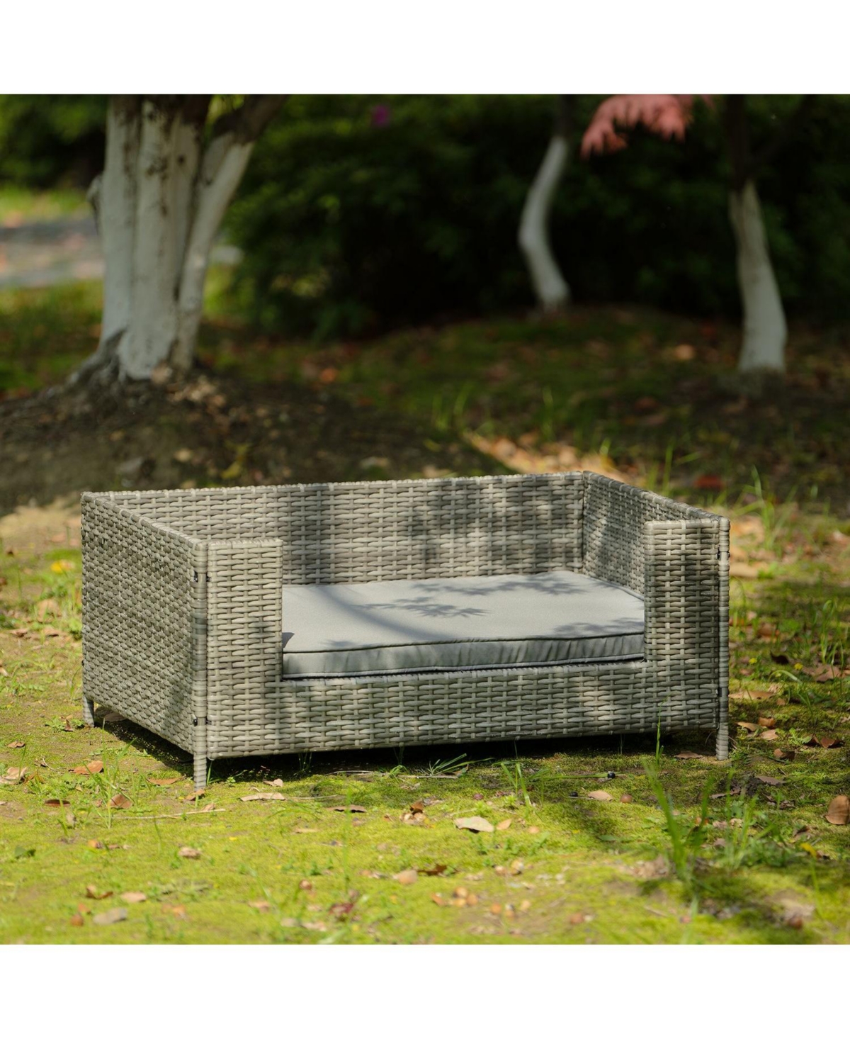 Click here for Pet Patio Furniture Bed With Cushion - Dark grey r... prices