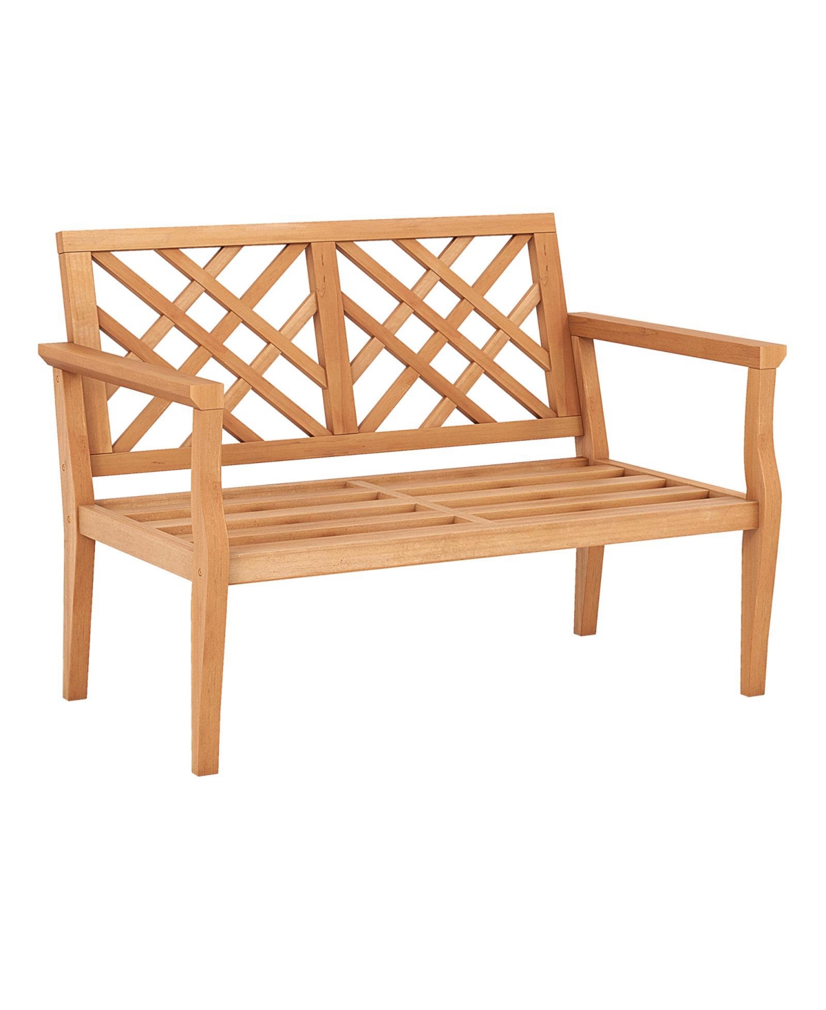 Click here for Outdoor Garden Bench 2-Person Teak Wood Bench with... prices
